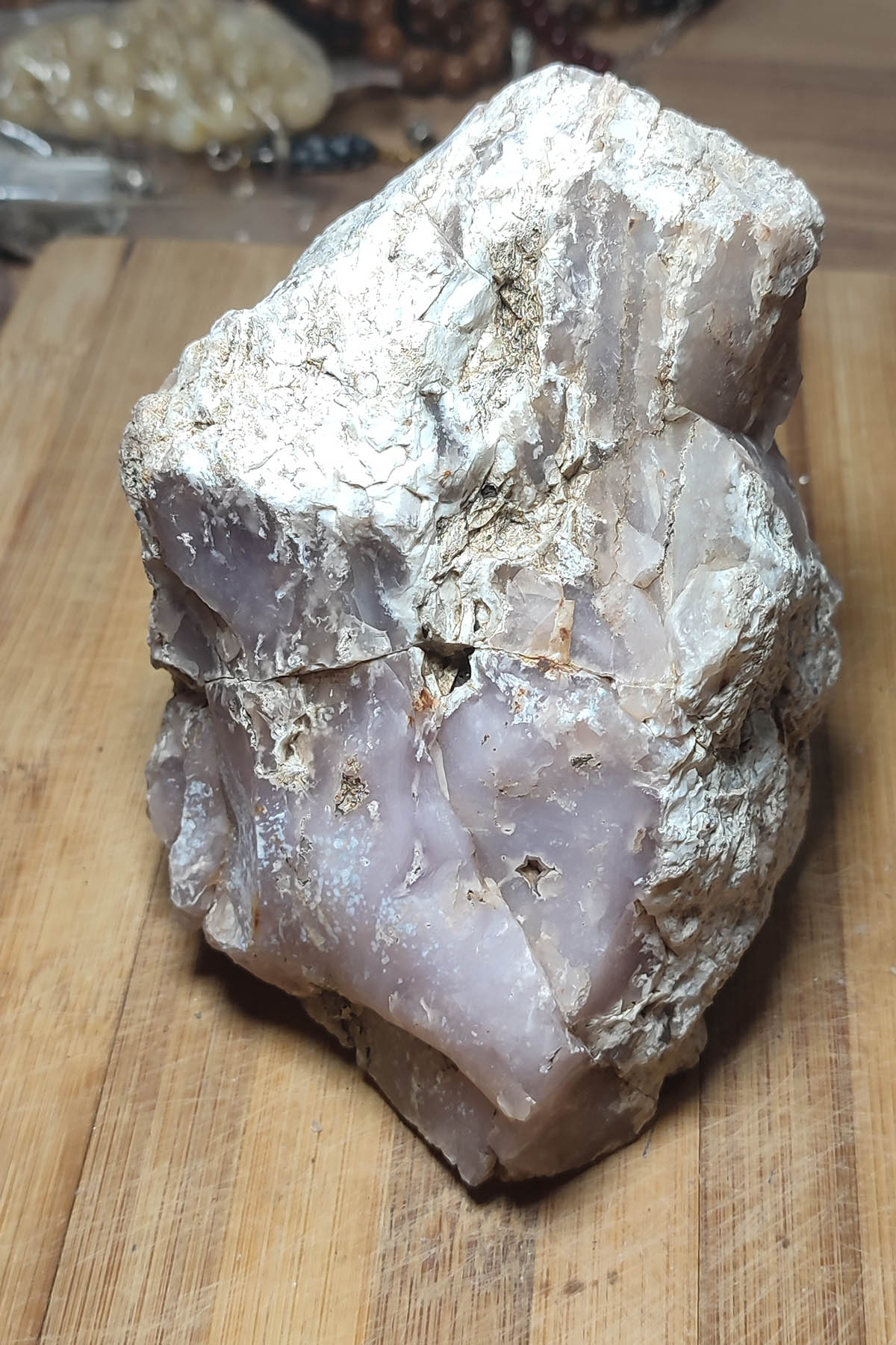 Pembe Kalsedon Taşı Ham Dekoratif Kütle 1018 Gr – TAŞCIZADE