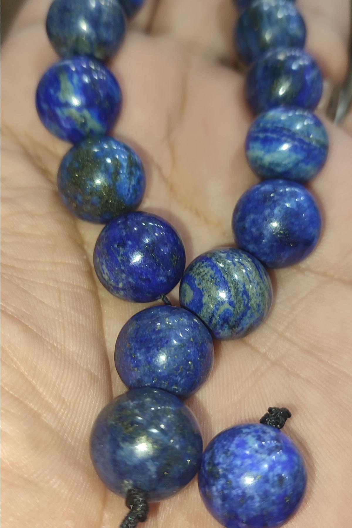 Lapis Taşı 14 mm Bilek Boy Natural Doğaltaş Efe Tesbihi – TAŞCIZADE
